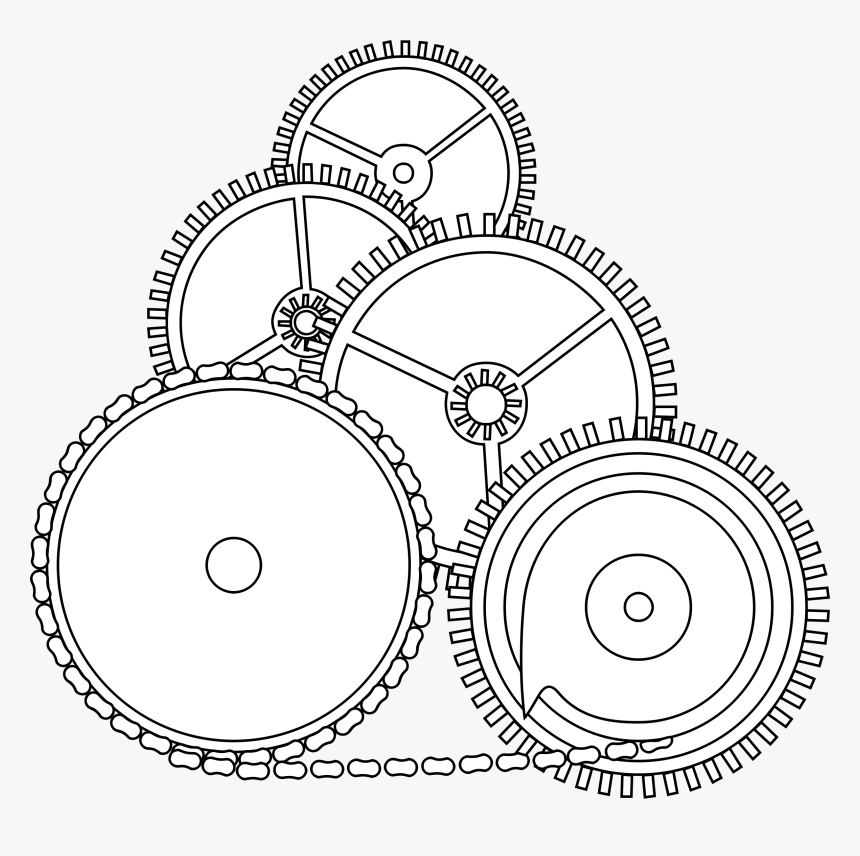 Gears In 2d Clip Arts - Gear Drawing Clipart, HD Png Download ...