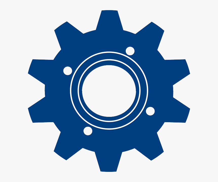 Gear Blue Clip Art At Clker - Gear Black And White Clipart, HD Png ...