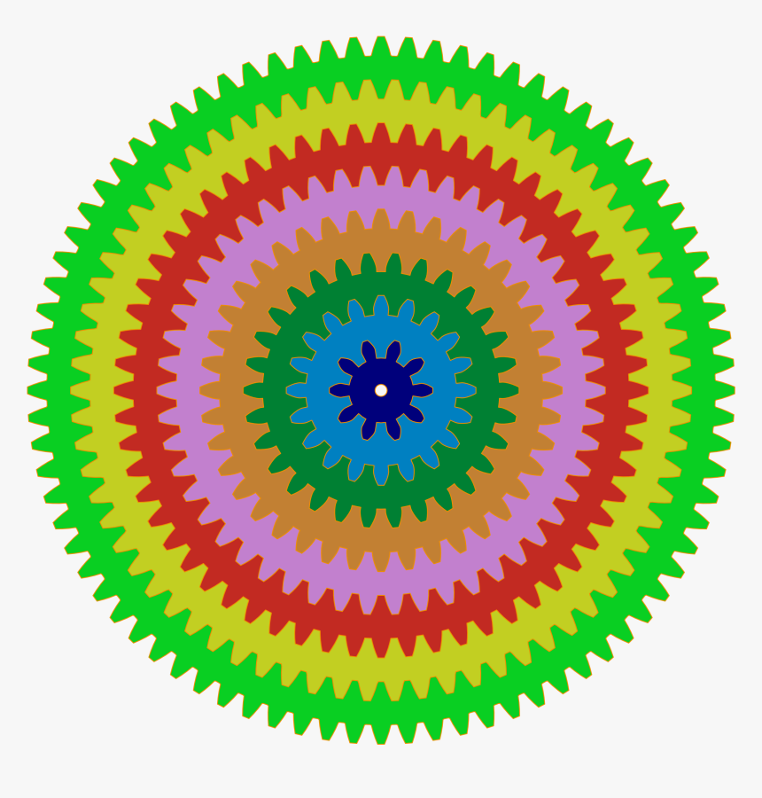 Free Vector Colorful Gears Clip Art - 80 Tooth Gear, HD Png Download ...