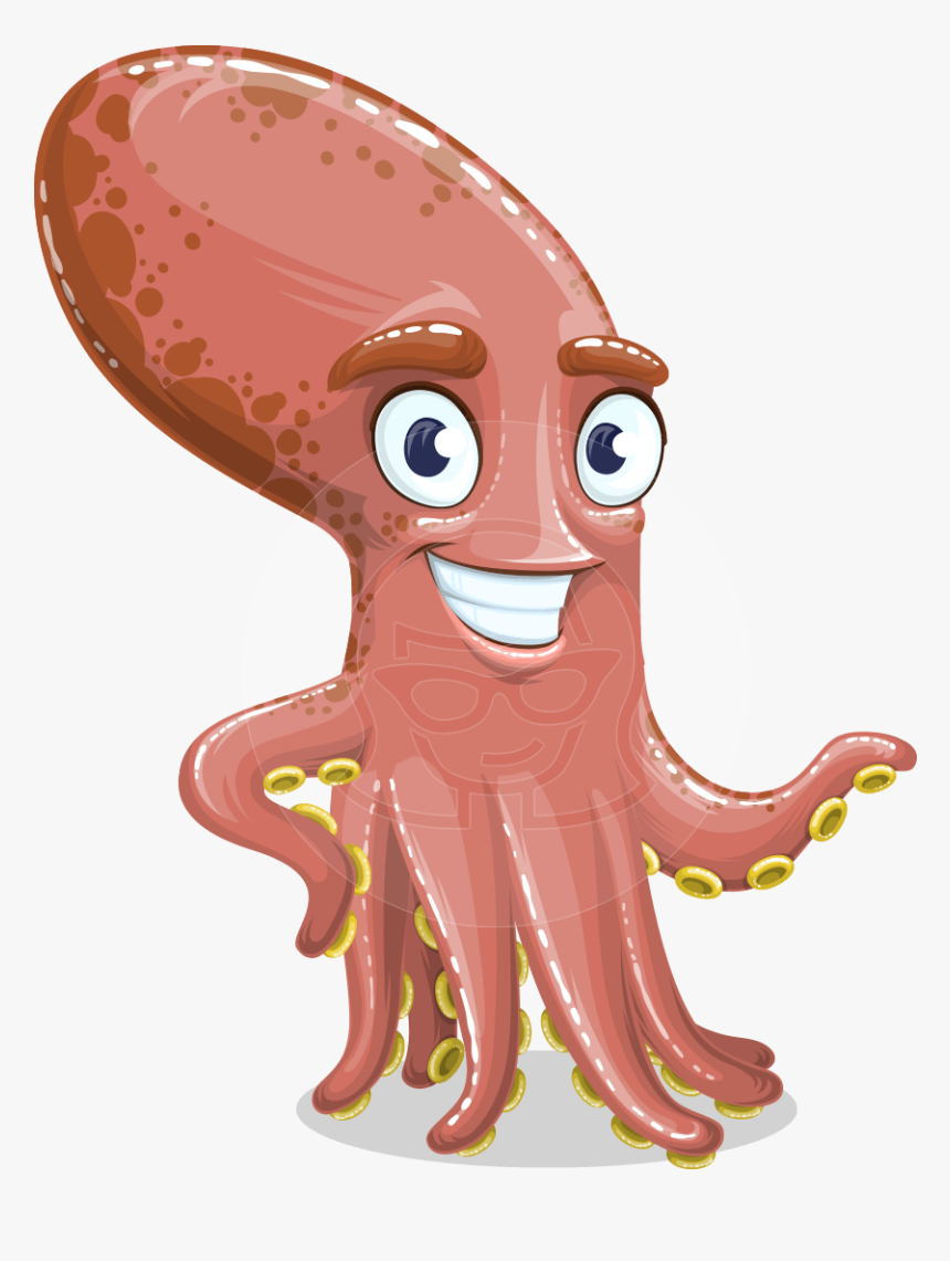 Octopus Cartoon Png - Graphic Mama Octopus, Transparent Png ...