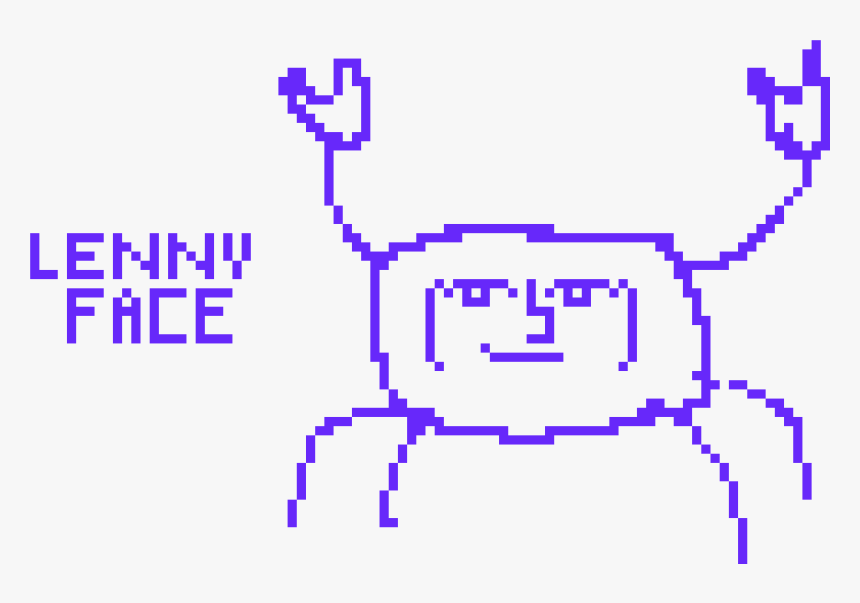 Transparent Lenny Face Png - Pixel Art, Png Download , Transparent Png ...
