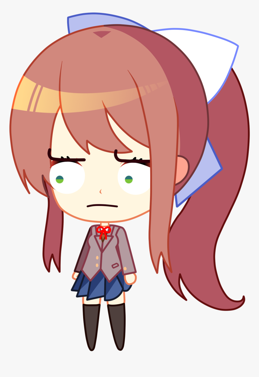 Doki Doki Literature Club Chibi, HD Png Download , Transparent Png Image - PNGitem
