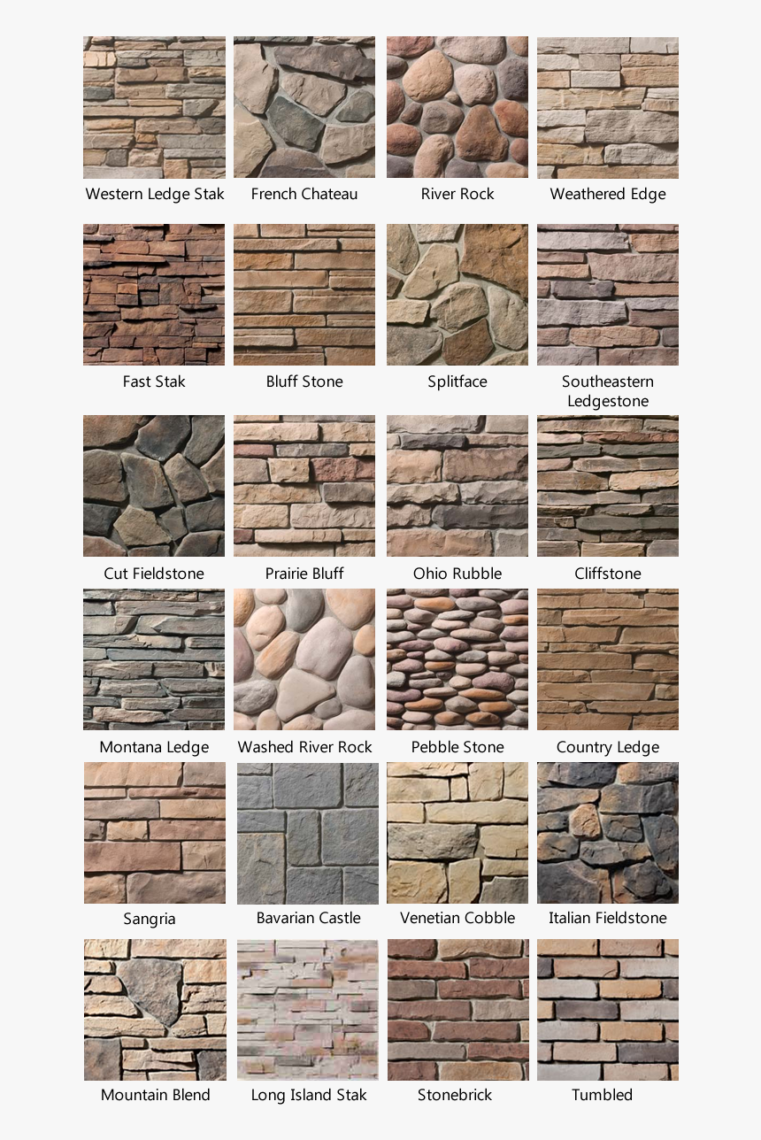 Clip Art Brick Wall Corner - Types Of Stones For Houses, HD Png ...