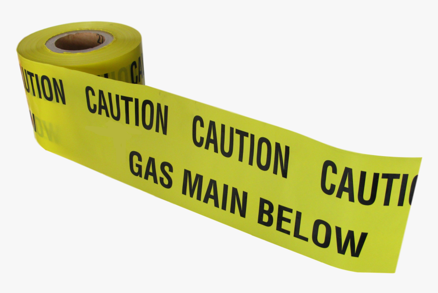 Caution Gas Mains Below Tape 365m X 150mm - Electrical Tape, HD Png Download , Transparent Png ...