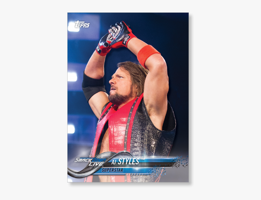 2018 Topps Wwe Aj Styles Base Poster - Aj Styles Wwe 2018, HD Png ...