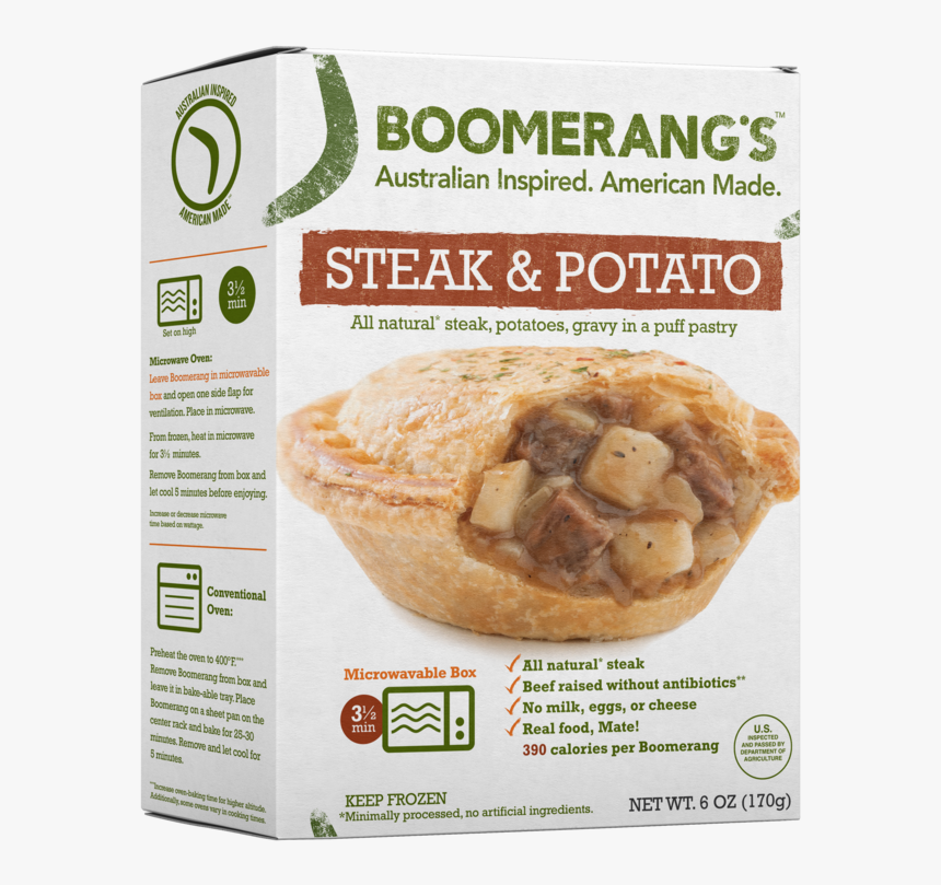Steak And Potato Left Side - Boomerang Steak And Potato Pie, HD Png ...