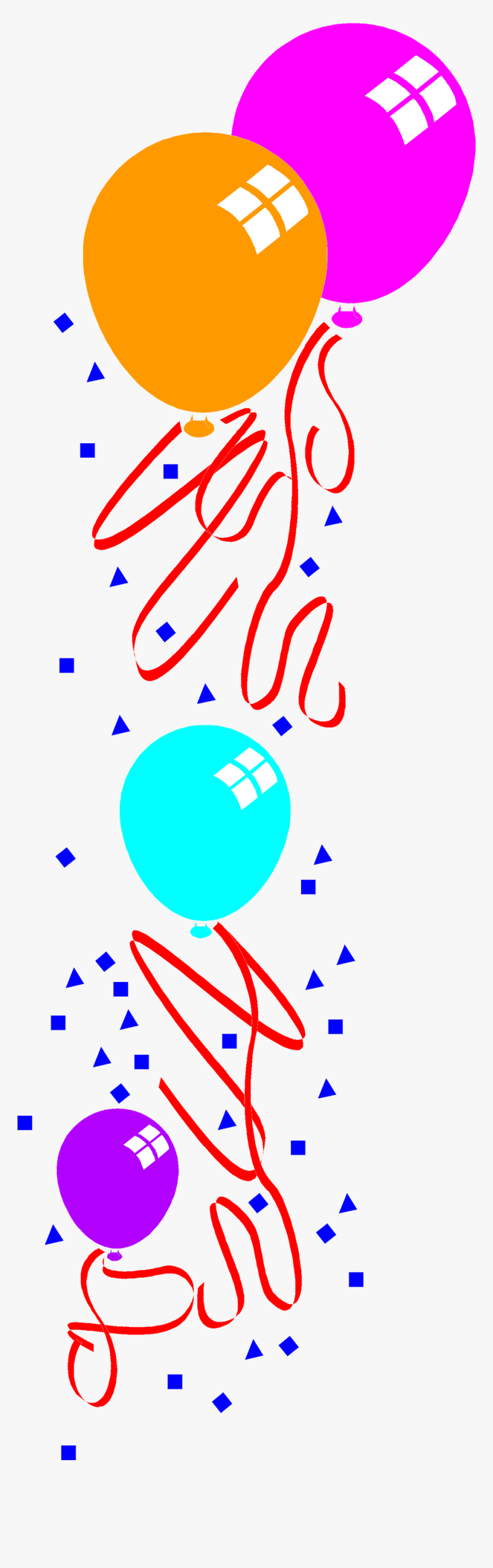 Png Freeuse Download Birthday Clip Corner - Border Balloons Design Png ...