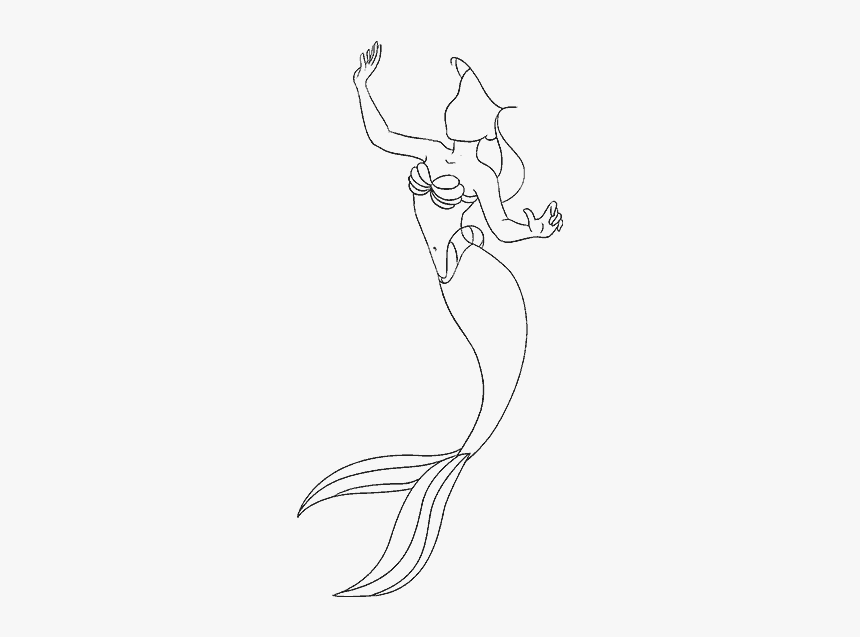 Mermaid Drawing Png - Sketch, Transparent Png , Transparent Png Image ...
