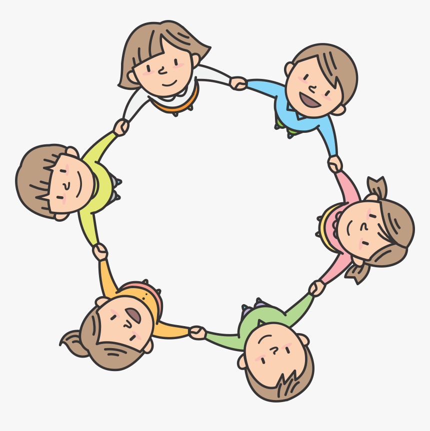 Children In Circle Clip Arts - Children Circle Clipart, HD Png Download ...