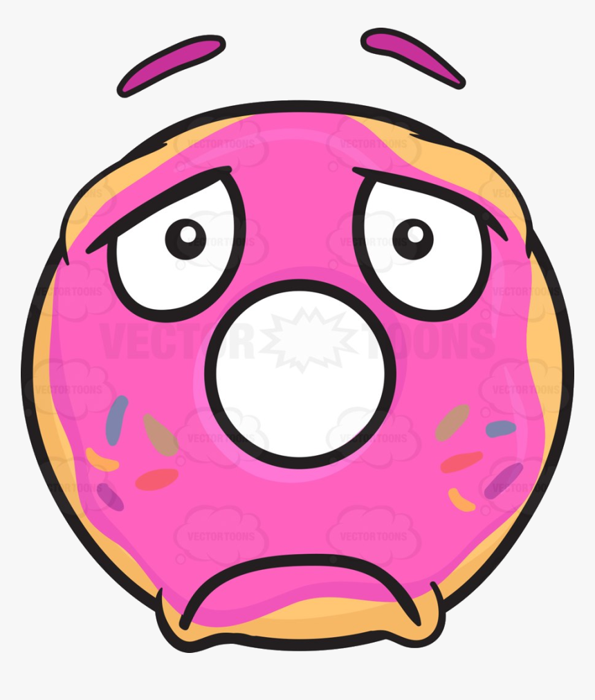 Donut X Sad Looking Depressed Emoji Cartoon Clipart - Sad Donut Clipart ...