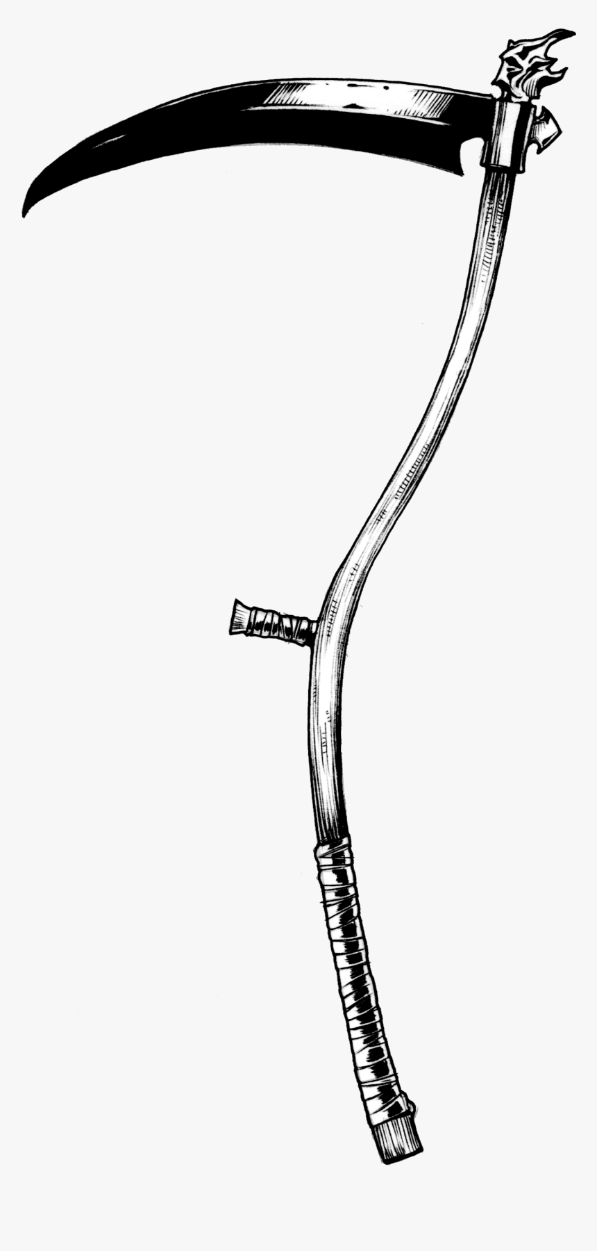 Drawn Scythe Crazy - Reaper Sickle, HD Png Download , Transparent Png ...
