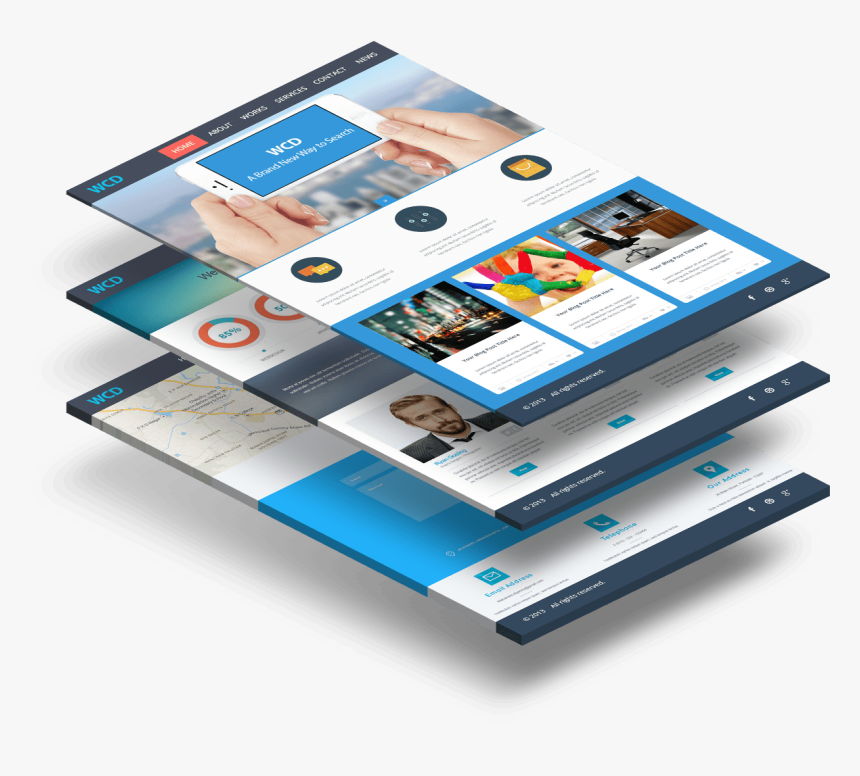 Web Development Png Transparent Images - Printing Company Landing Page ...