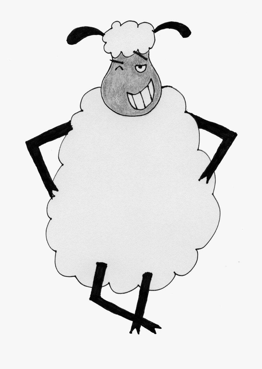 Drawing Sheep Illustrated Transparent Png Clipart Free - Bad Sheep, Png ...
