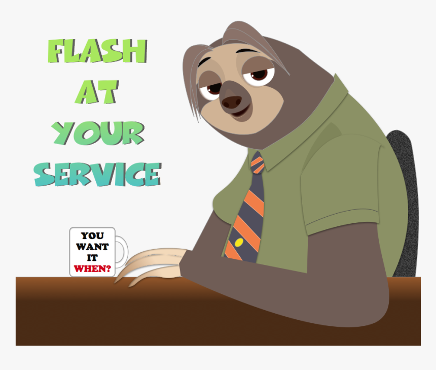 Flash From With - Flash The Sloth, HD Png Download , Transparent Png ...