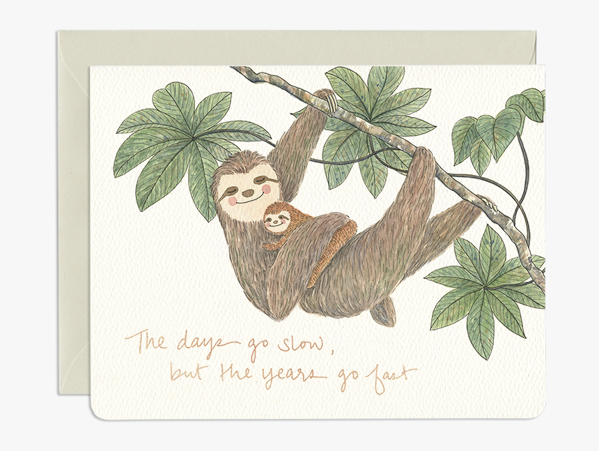 Sloth Mom Card - Mother's Day Card, HD Png Download , Transparent Png ...