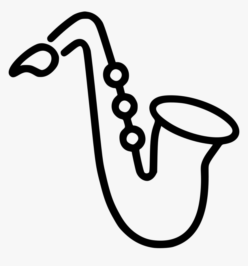 Saxophone Instrument Sax Musician Comments - Outline Of A Saxophone, HD ...