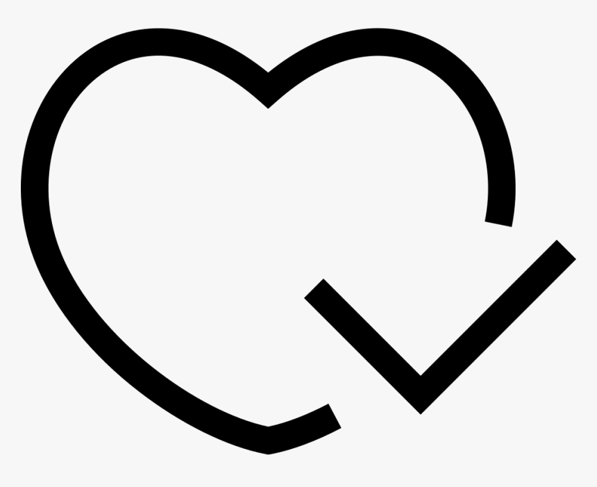 Clip Art Line Love Black Heart - Heart, HD Png Download , Transparent ...