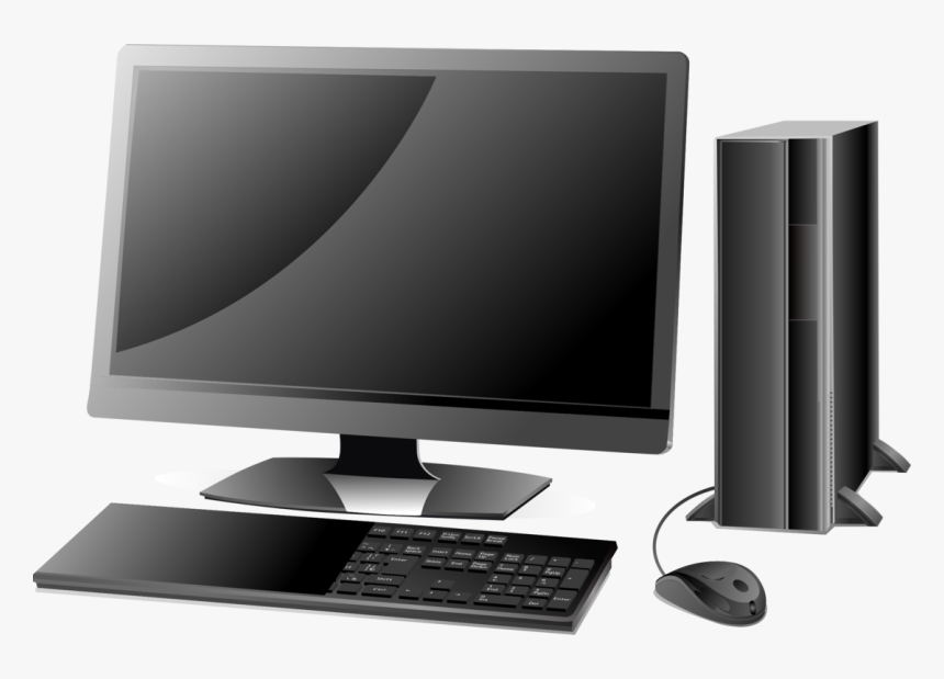 Computer Monitor,desktop Computer,display Device - Monitor On Desk Png ...