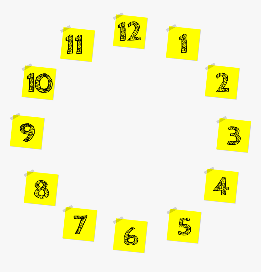 Clock Face With Hands Clipart Border