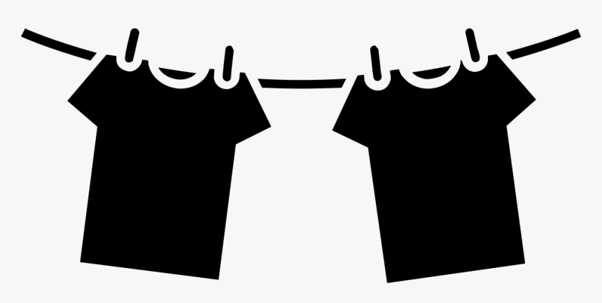 Clothes Hanging On Rope For Drying - Drying Clothes Icon Png ...