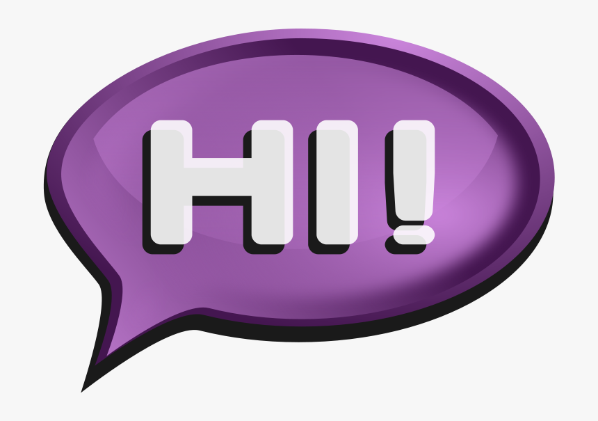 Word Bubble Speech Bubble Clip Art - Hi Word Clipart, HD Png Download ...
