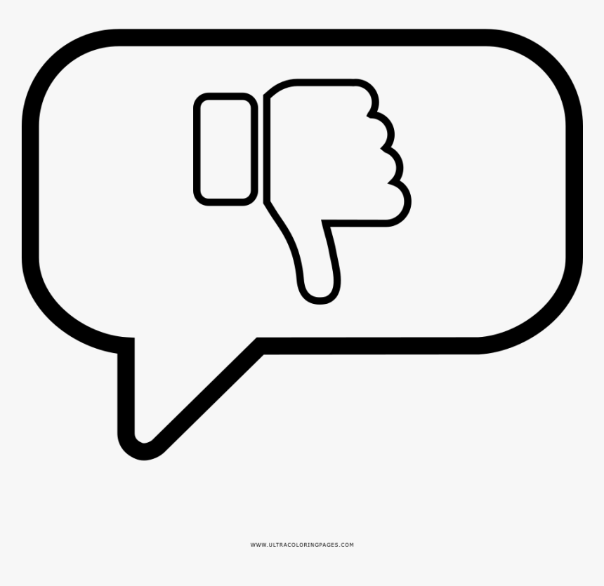 Thumbs Down Coloring Page, HD Png Download , Transparent Png Image ...