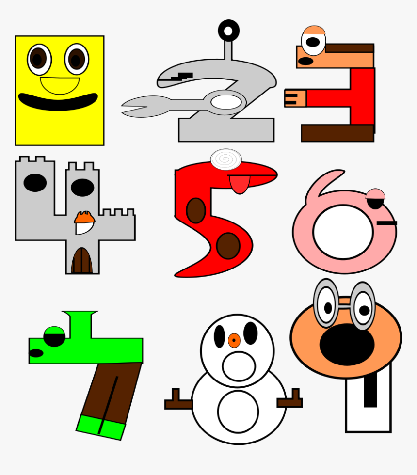 Cartoon Numbers Svg Clip Arts - Fun With Numbers Clipart, HD Png ...