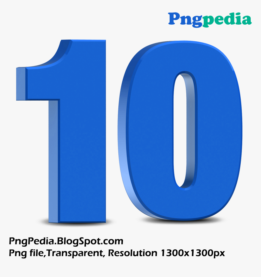 Blue,clip Art,trademark,computer Icon,brand,graphics - 10 Number 3d Png ...