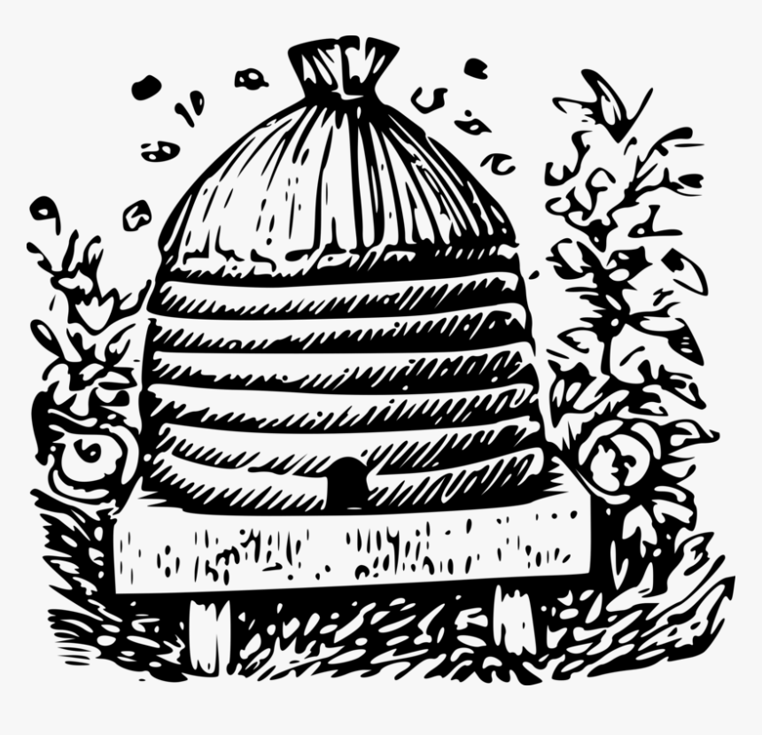 Bee Hive Png - Bee Hive Images Black And White, Transparent Png ...