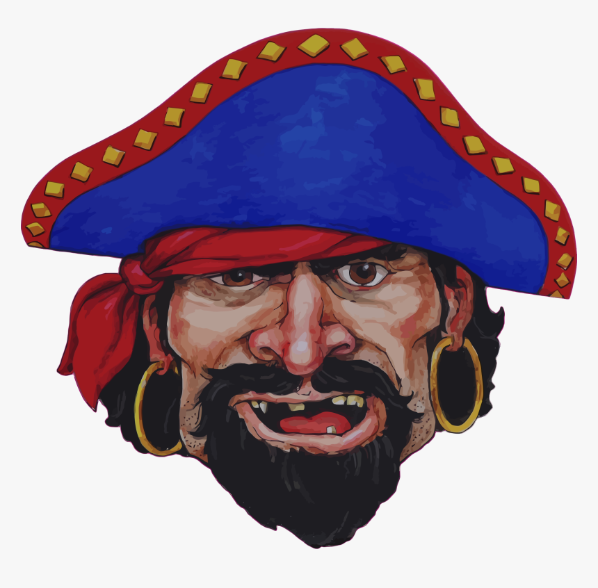 Realistic Pirate Illustration Clip Arts - Pirate Argh, HD Png Download ...