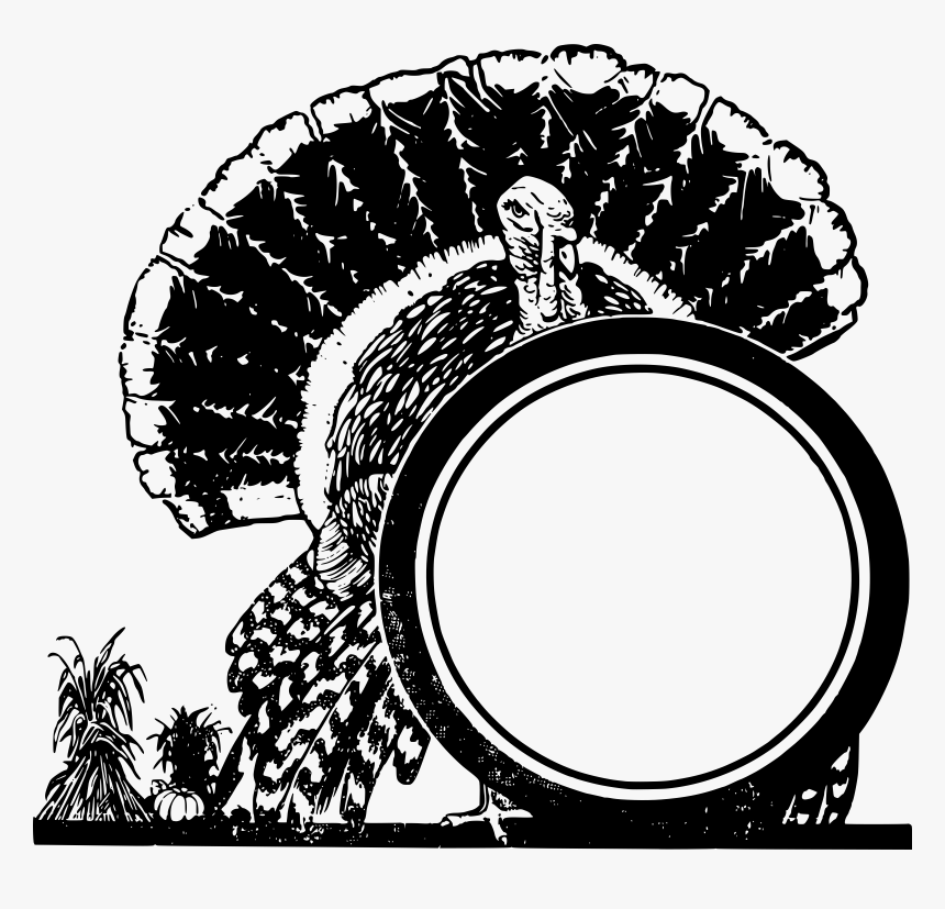 Turkey Circle Frame Clip Arts - Thanksgiving Fun Trivia Game, HD Png ...