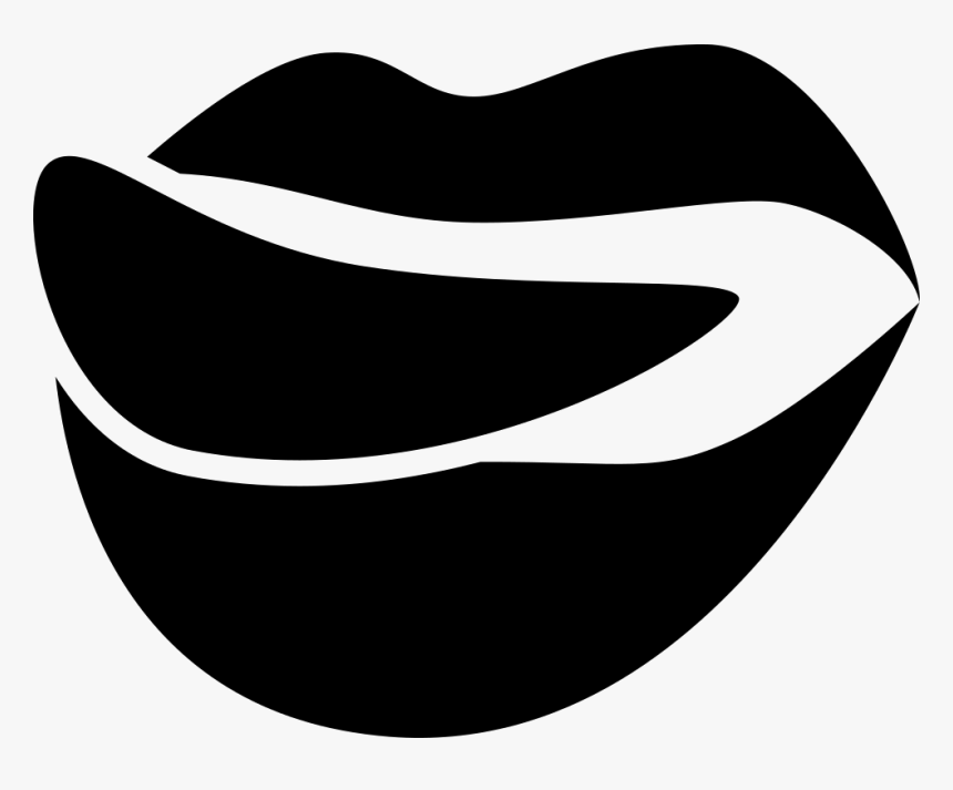 Foodilicious Logo Of Mouth Lips With Tongue - Lips And Tongue Svg, HD ...