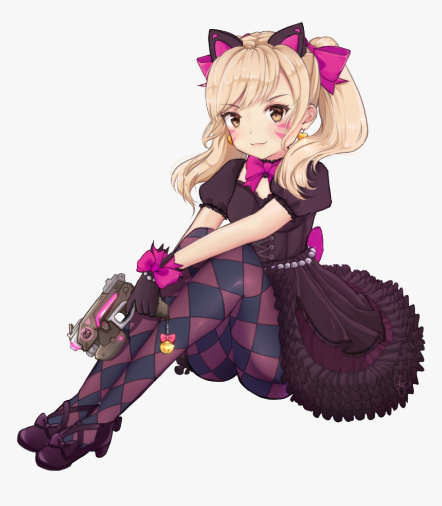 Mayu ♡ On Twitter - Black Cat D Va Fanart, HD Png Download ...