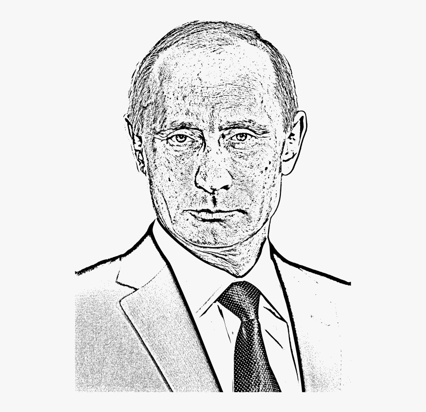Vladimir Putin Photocopied Face - Putin Black In White, HD Png Download ...