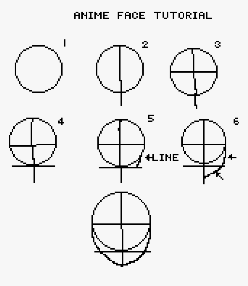 Anime Face Tutorial, HD Png Download , Transparent Png Image - PNGitem