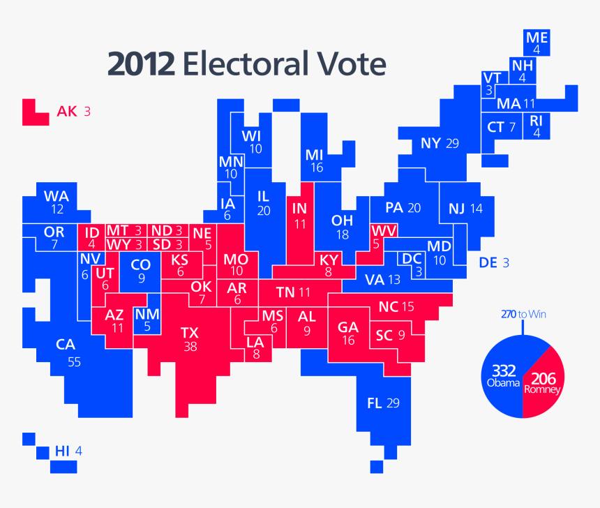 Population Weighted Electoral Map, HD Png Download , Transparent Png ...