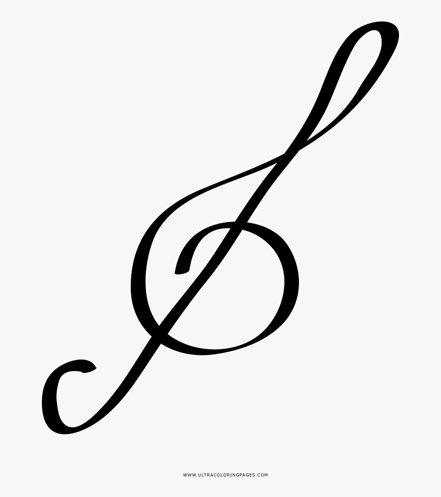 Treble Clef Coloring Page