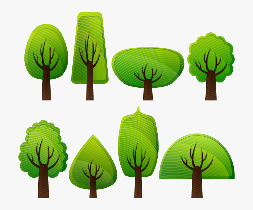 Free Vector Simple Trees - Simple Trees Vector, HD Png Download ...