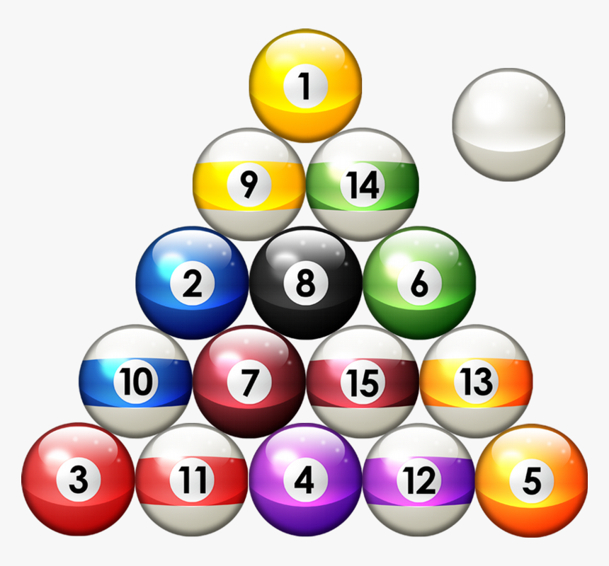 8 Ball Pool Png Transparent Image - 8 Ball Rack, Png Download ...