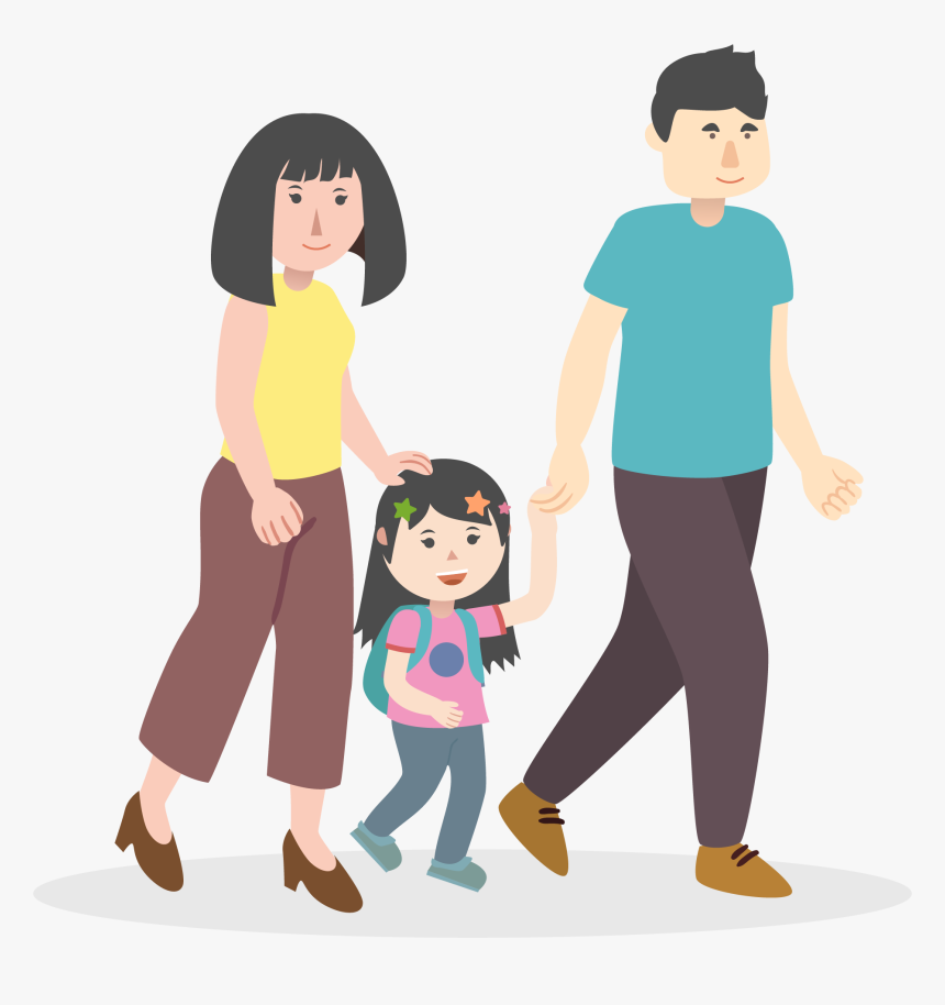 Illustration Of A Family Composed Of A Mother To The - Preschool Drop ...
