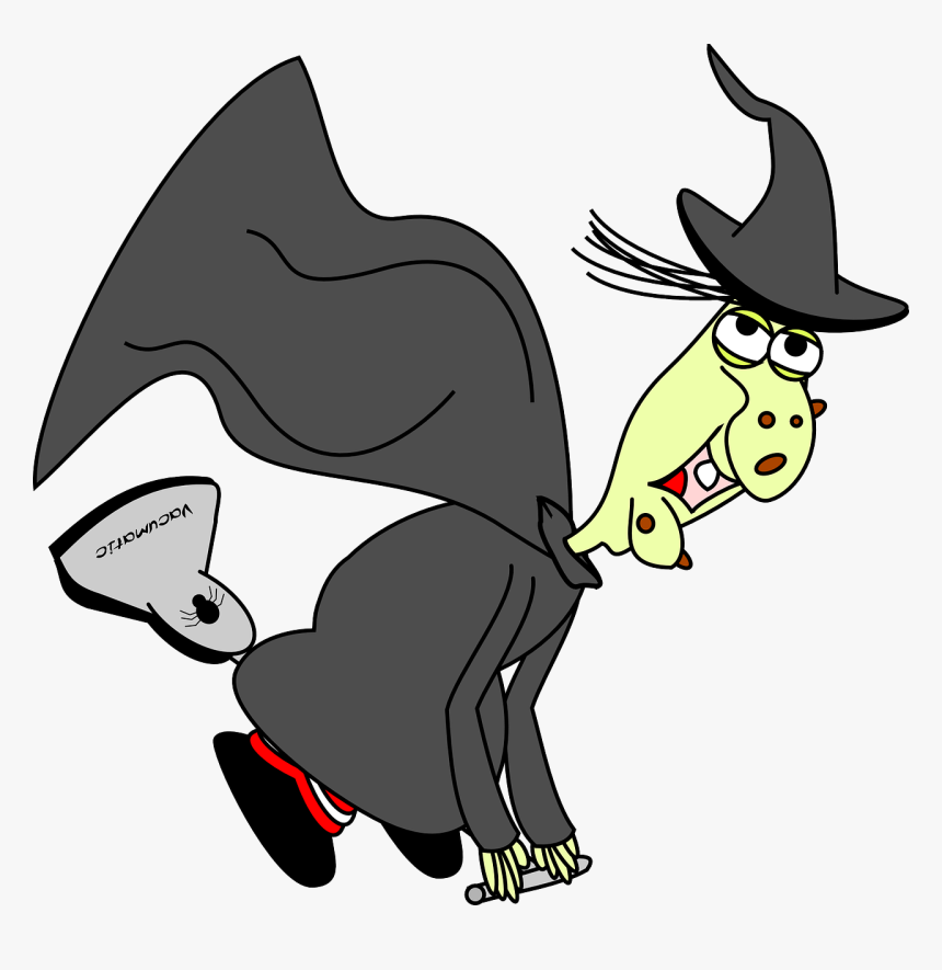 Witch Riding A Vacuum Cleaner, HD Png Download , Transparent Png Image ...