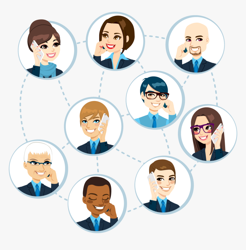 People Talking By Phone Around The World Clipart , - People Phone Call ...
