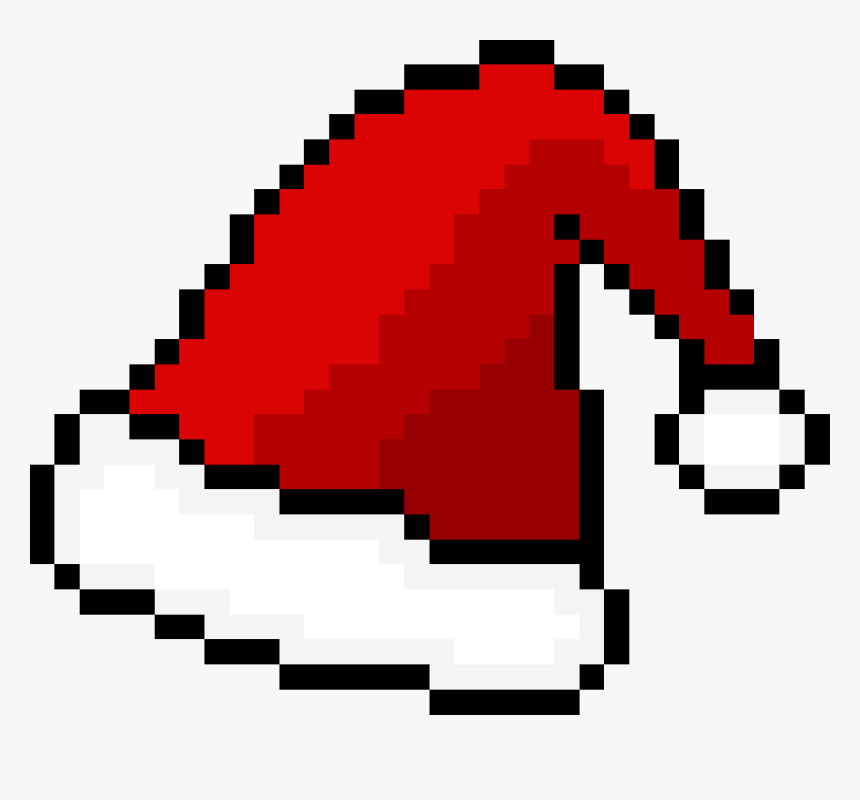 Santa Hat Pixel Clipart - Santa Hat Pixel Art, HD Png Download ...