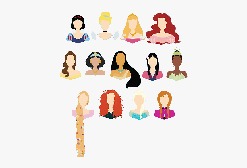 Ariel Disney Princess Rapunzel Elsa The Walt Disney - Minimalist Disney ...