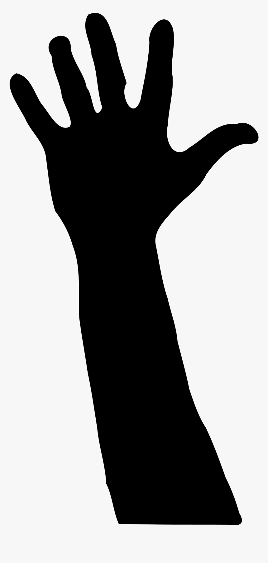 Pic Of A Raised Hand Silhouette - Transparent Raised Hand Png, Png ...