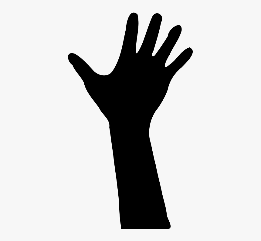Lady Silhouette Hand Clipart - Hand Silhouette Vector, HD Png Download ...