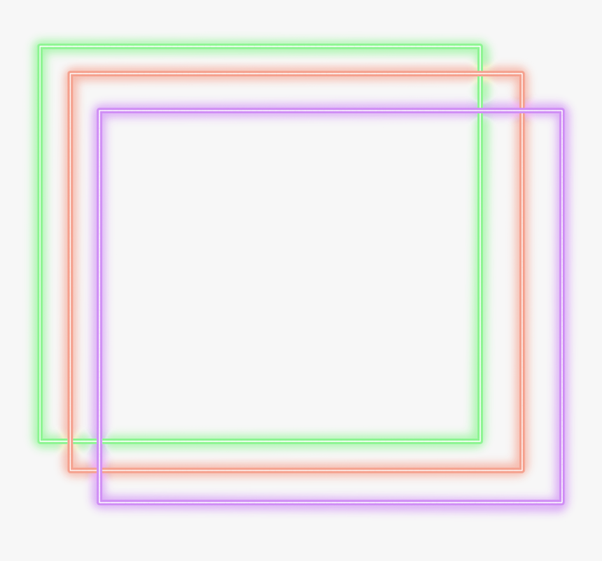 Transparent Neon Square Png - Color Frame Neon Png, Png Download ...