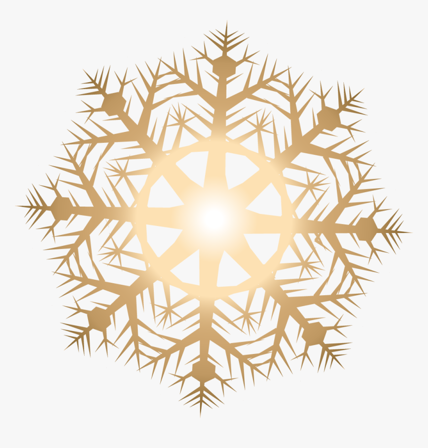 Light Snowflake - Vector Gold Snowflake Png, Transparent Png ...