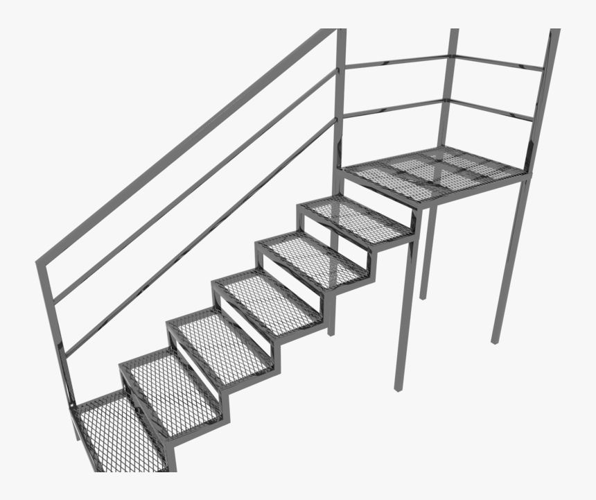 Metal Stairs 3d Model, HD Png Download , Transparent Png Image - PNGitem