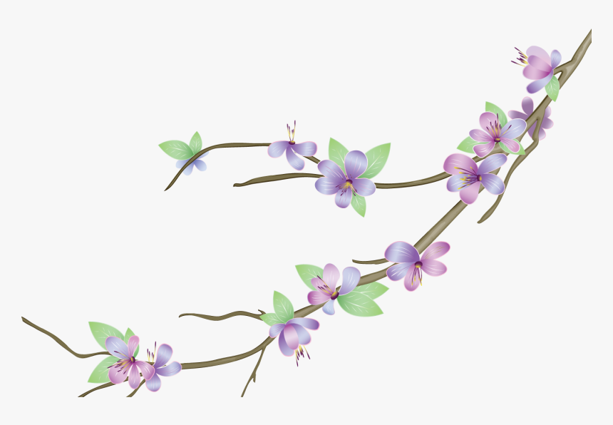 Flower Vectors Various Purple Flowers Vector Png - Vector Violet Flower ...